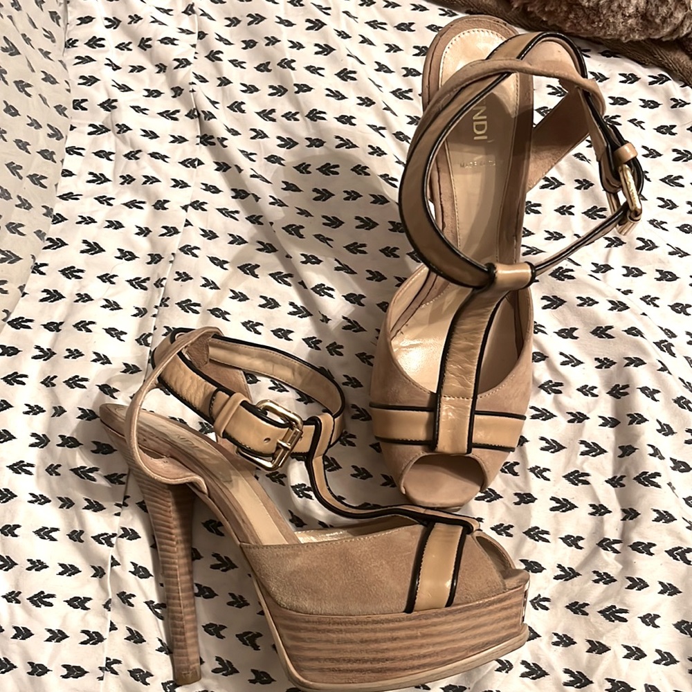 Fendi Authentic Designer Platform Heels - Gem